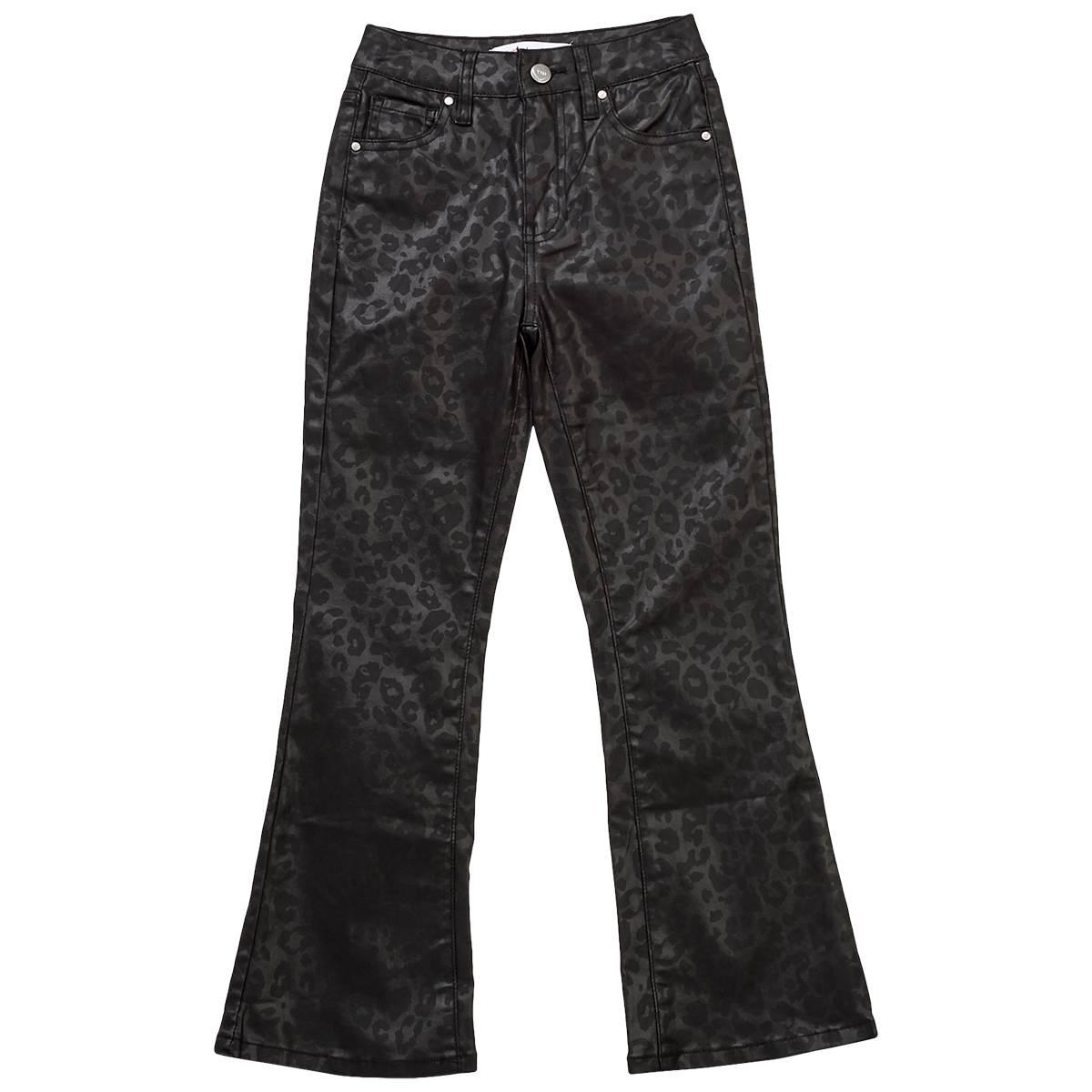 Click here for Girls (7-14) YMI(R) Leopard Pleather Flare Leg Pan... prices