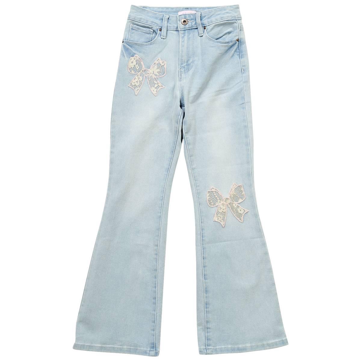 Click here for Girls (7-14) YMI(R) Lace Bow Flare Jeans prices