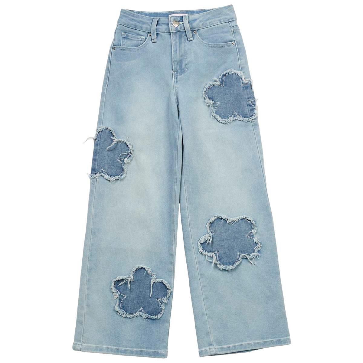 Click here for Girls (7-14) YMI Wide Leg Star Patch Jean prices