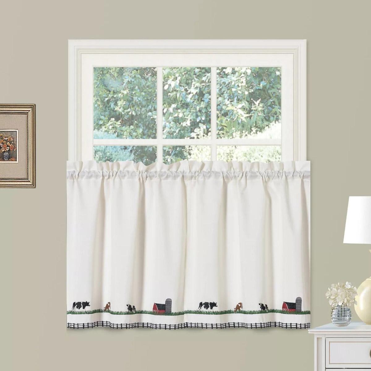 Click here for Cows Embroidered Kitchen Curtains prices