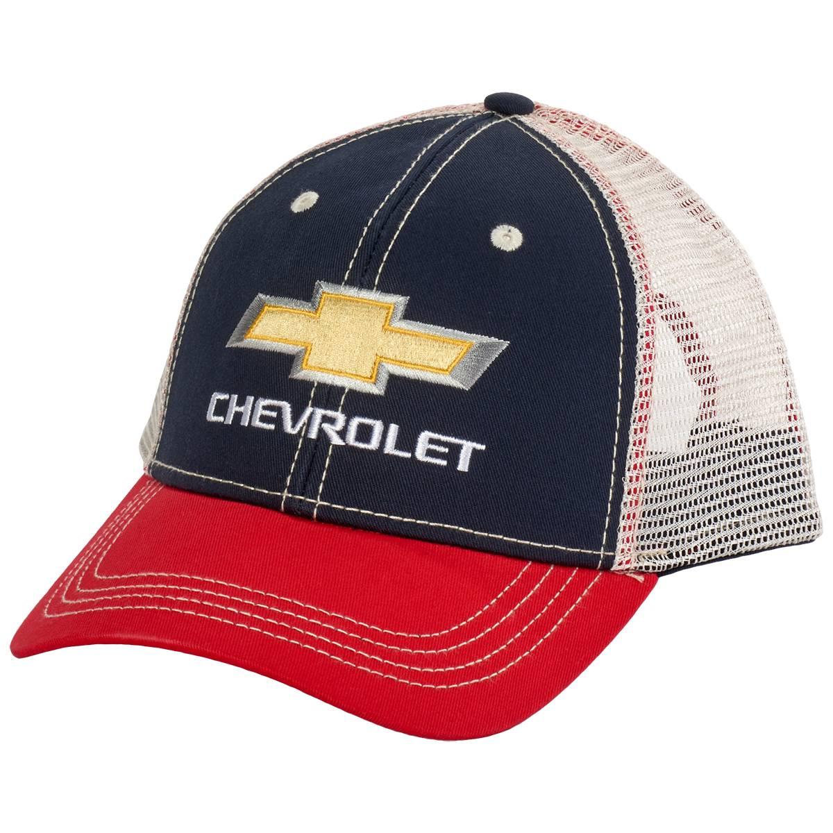 Click here for Mens Chevrolet Color Block Mesh Hat prices