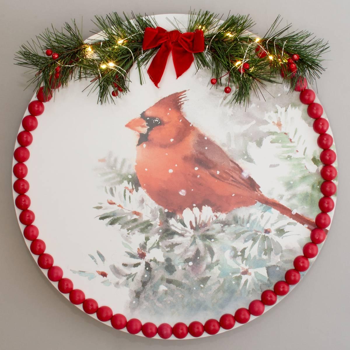 Click here for New View Round Cardinal with LED Greenery prices