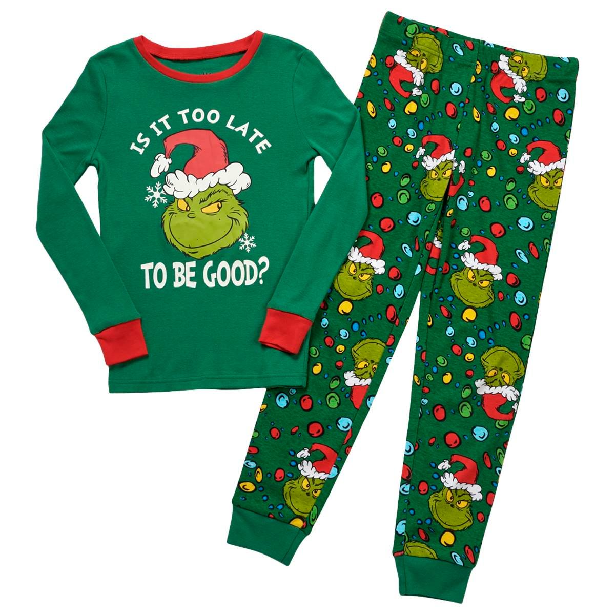 Click here for Kids Holiday Traditions Grinch Is It Too Late Paja... prices