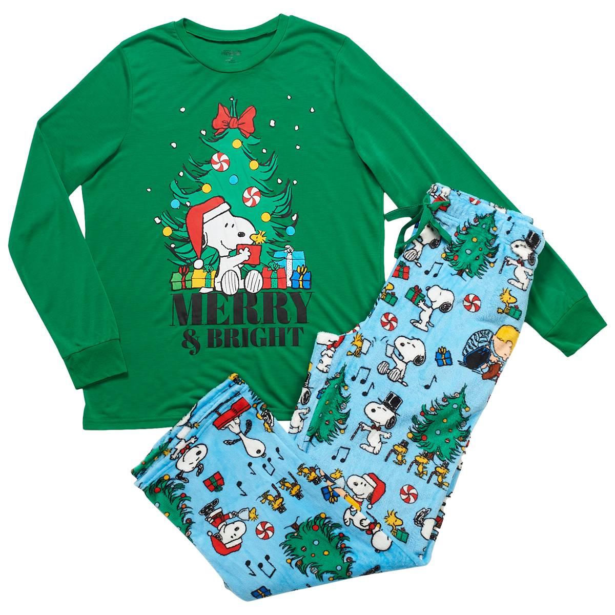 Mens Holiday Traditions Peanuts(tm) Merry & Bright Pajama Set