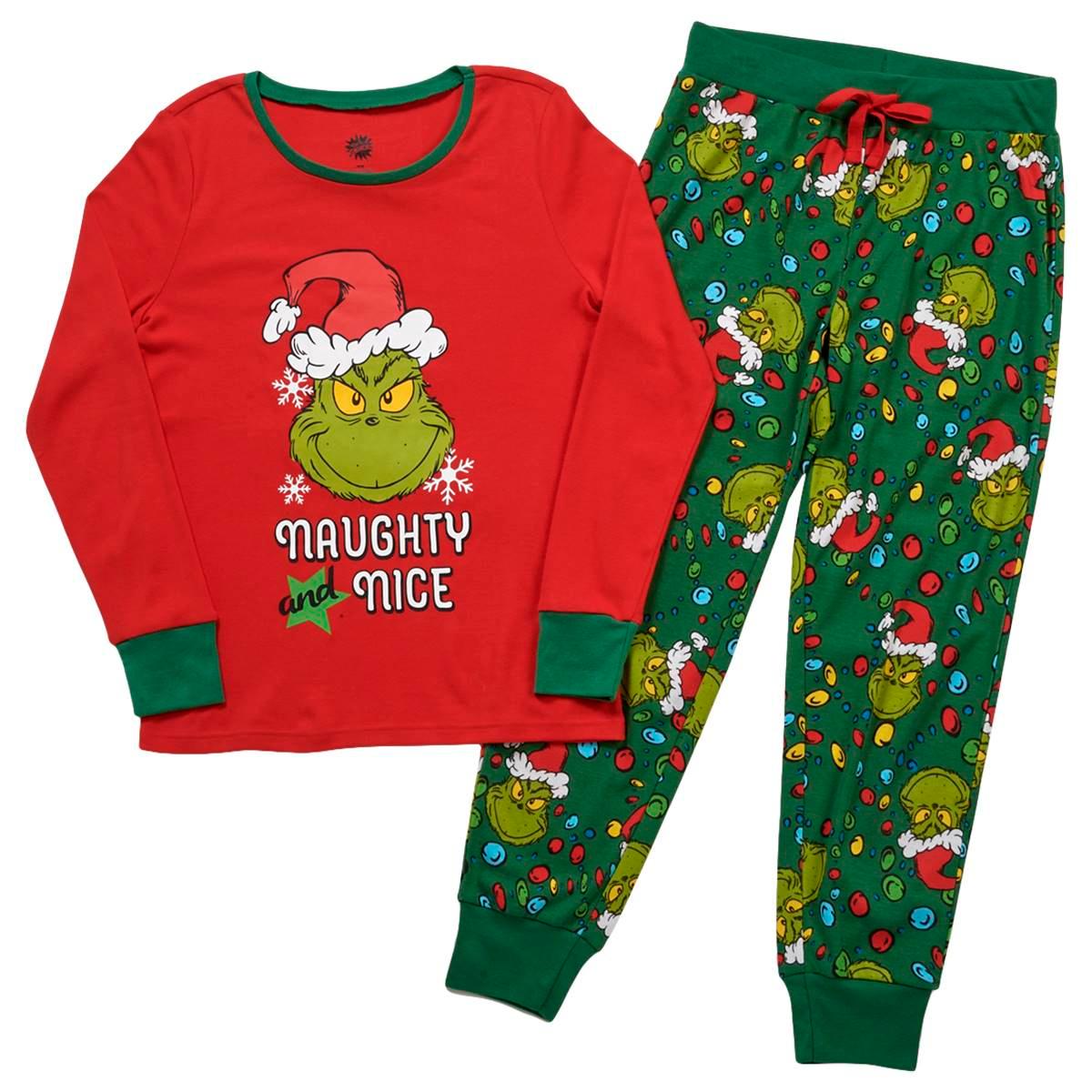 Click here for Womens Holiday Traditions Grinch Naughty & Nice Pa... prices