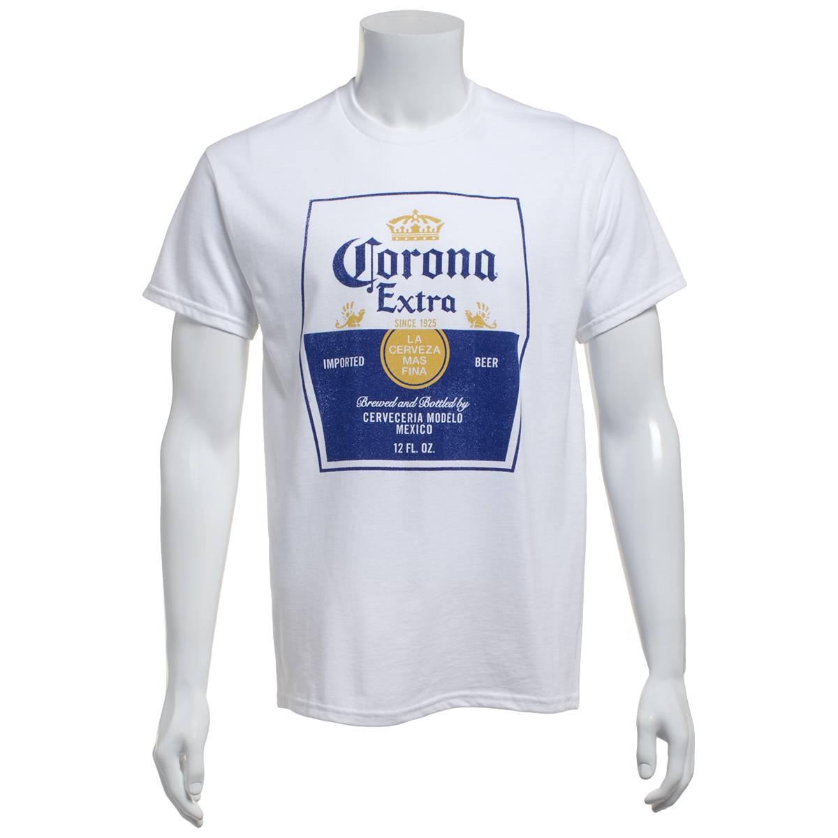 Click here for Mens Corona(R) Label Short Sleeve Graphic Tee - Wh... prices