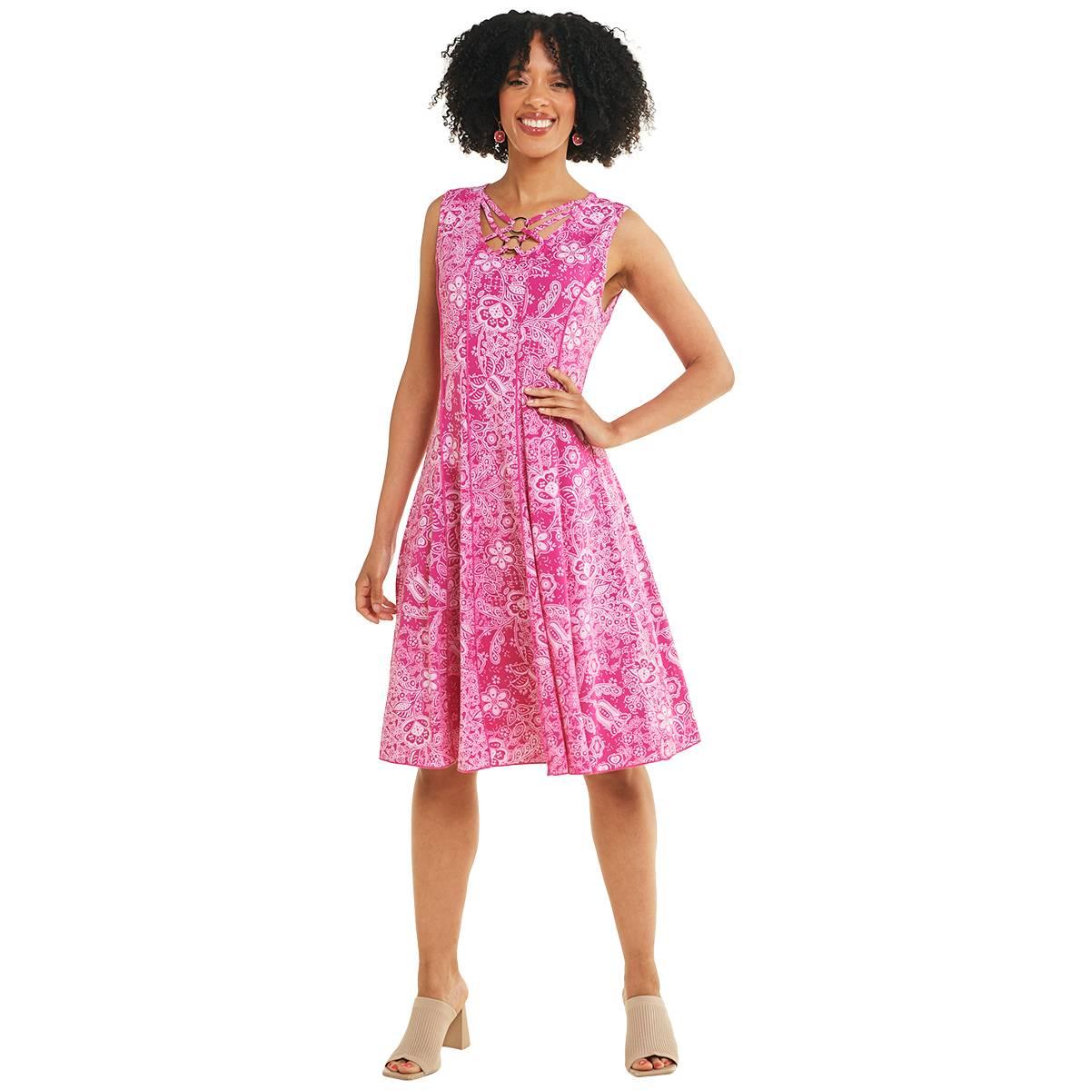 Click here for Plus Size Sami & Jo 2 Ring Lattice Neck Floral A-L... prices