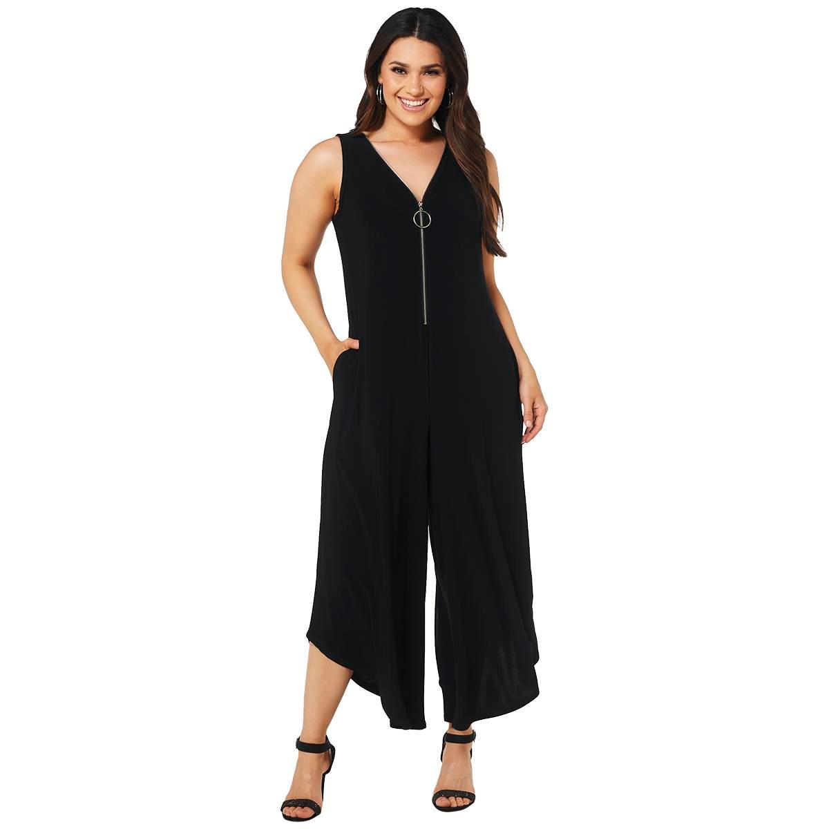Click here for Womens Sami & Jo Sleeveless Zip Neck Jumpsuit prices