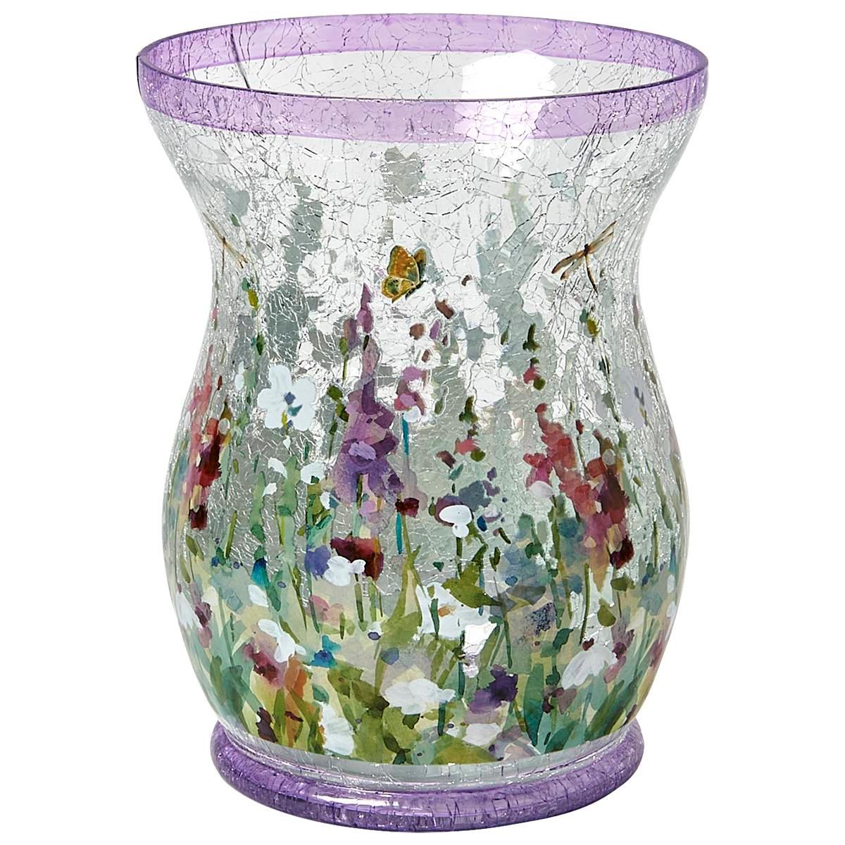 Click here for Transpac Purple Flower Crackle Hurricane prices