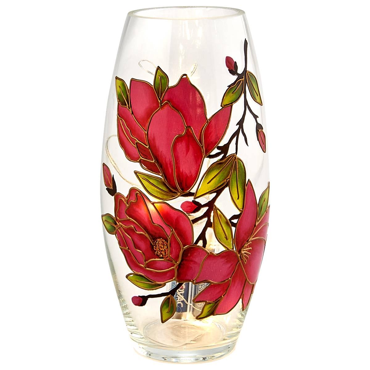 Click here for Transpac LED Magenta Rose & Gold Jar prices