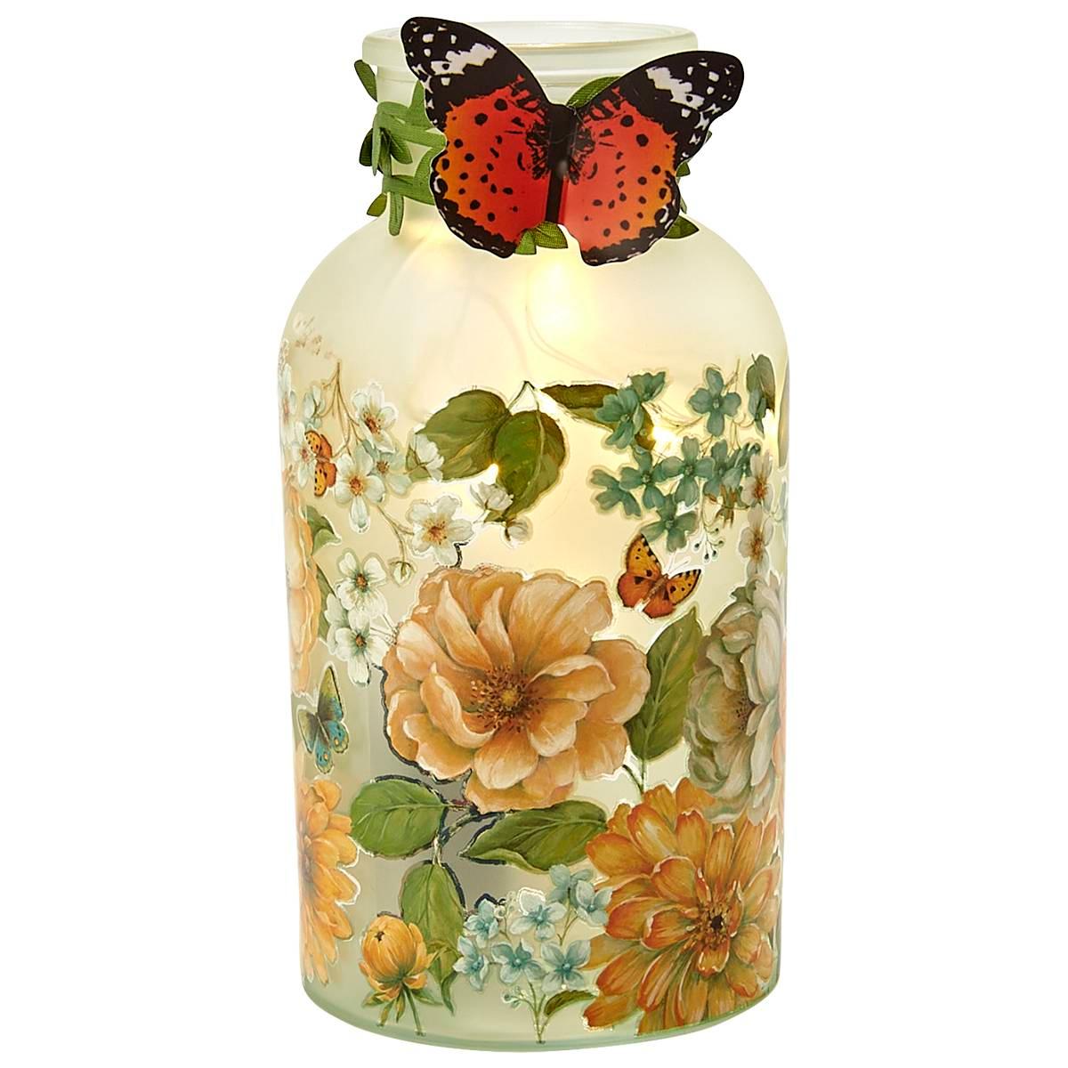 Click here for Transpac Butterfly Floral LED Lantern prices