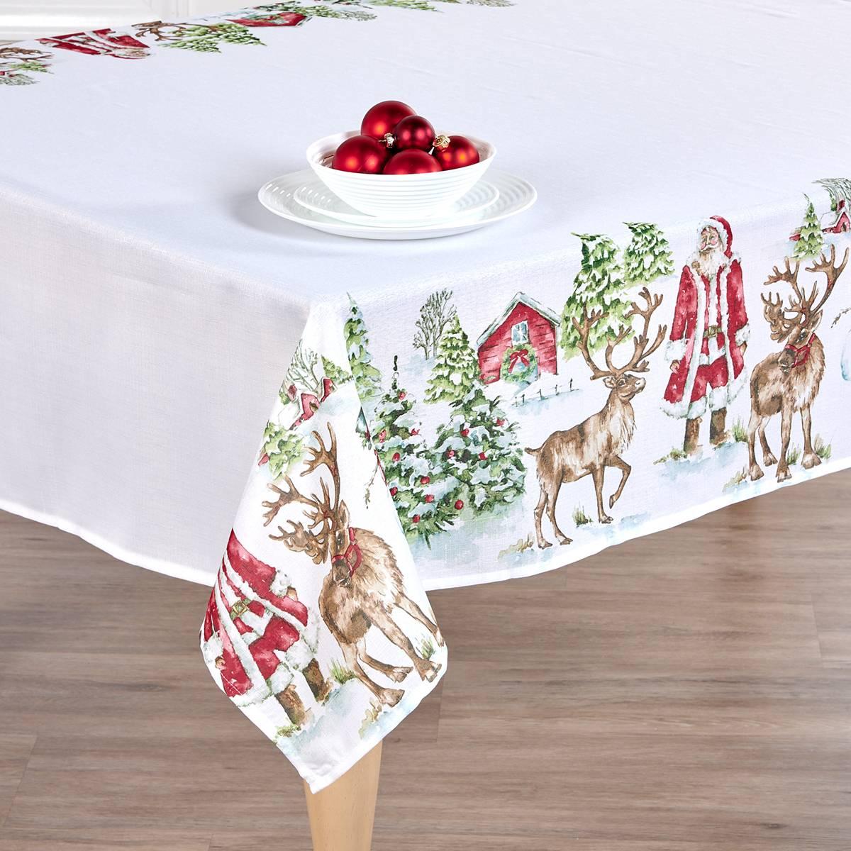 Click here for Holiday Traditions Santa and Reindeer Tablecloth prices