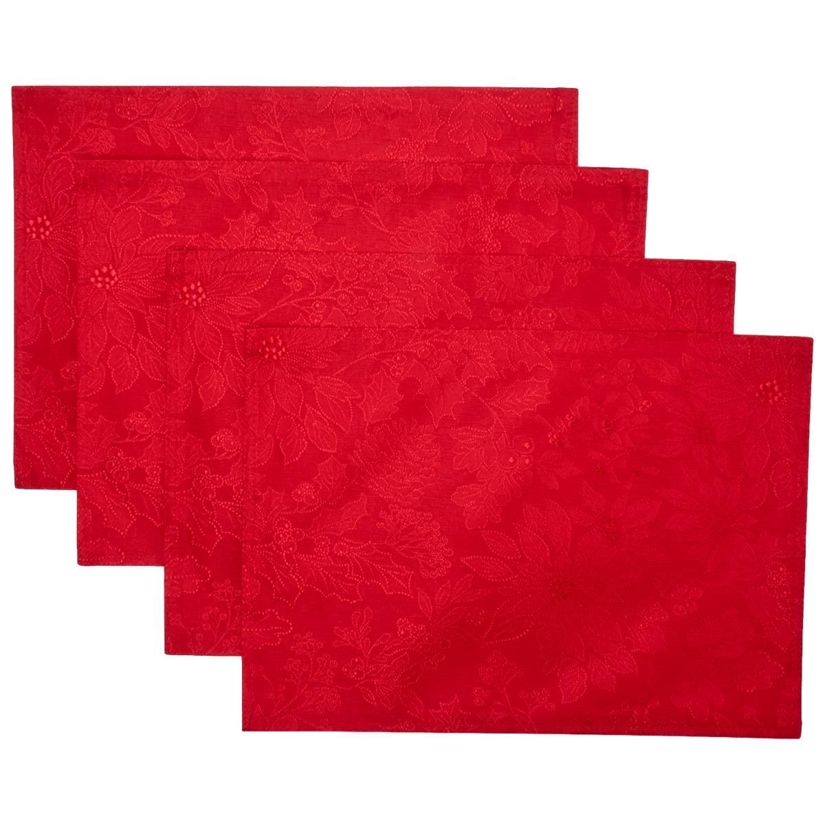Click here for Poinsettia Foliage Placemats - Set of 4 prices