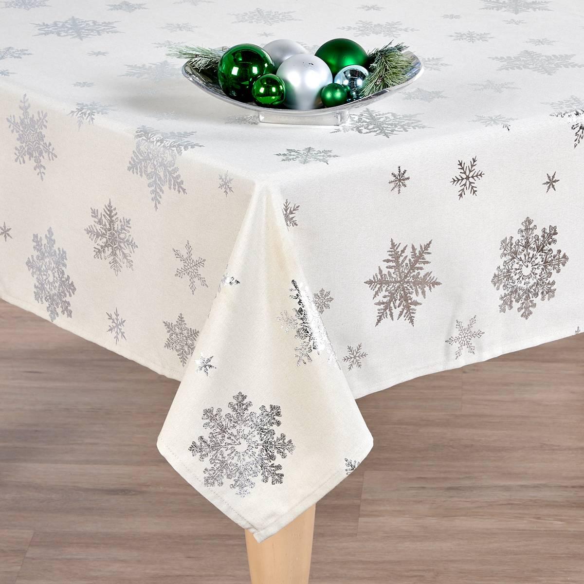 Click here for Snowflake Glow Foil Tablecloth prices