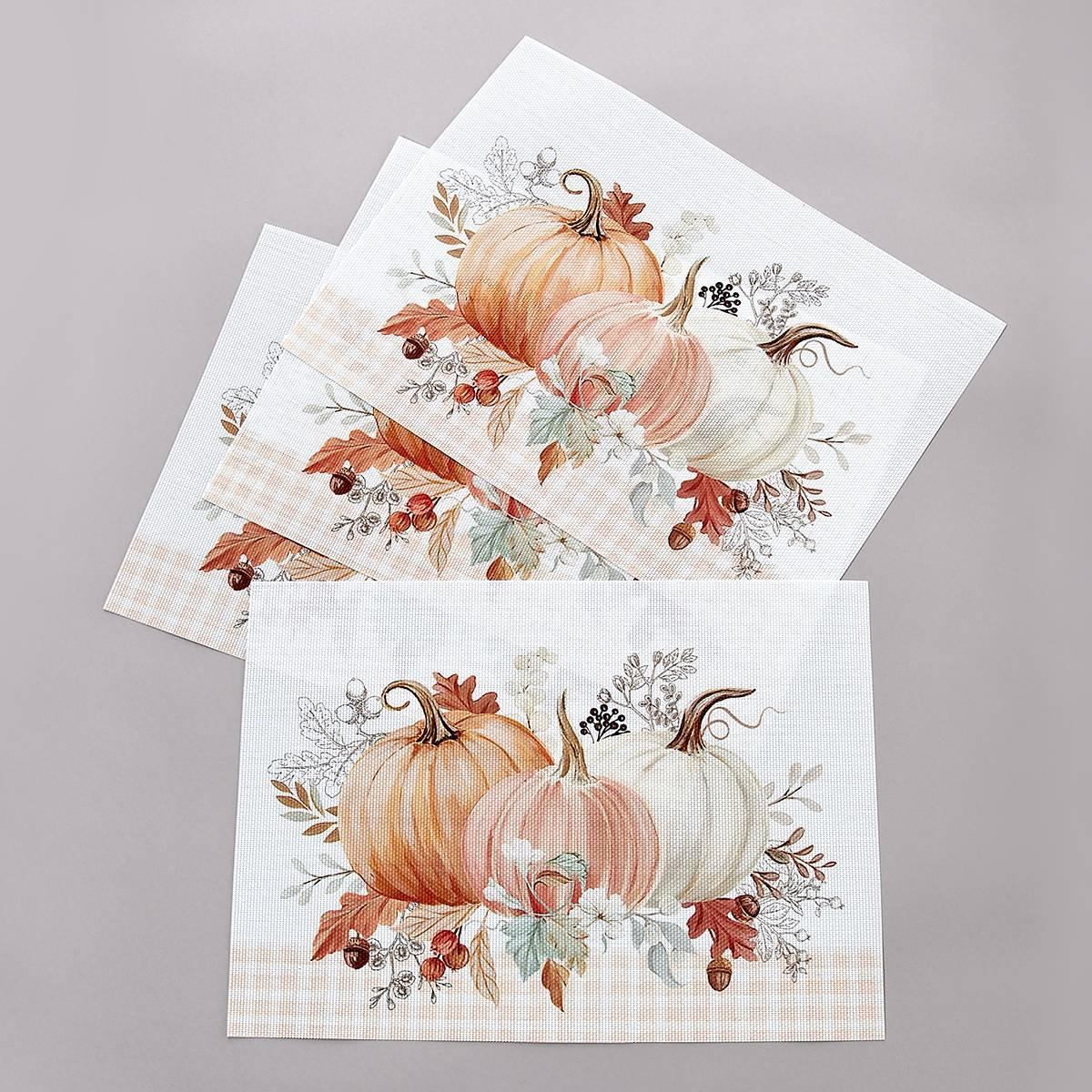 Click here for Pumpkin Checkered Placemats - Set of 4 prices
