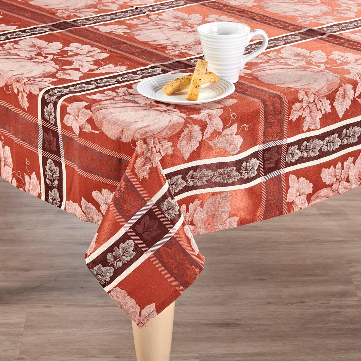 Click here for Grandeur Pumpkin Yarn Dyed Jacquard Tablecloth prices