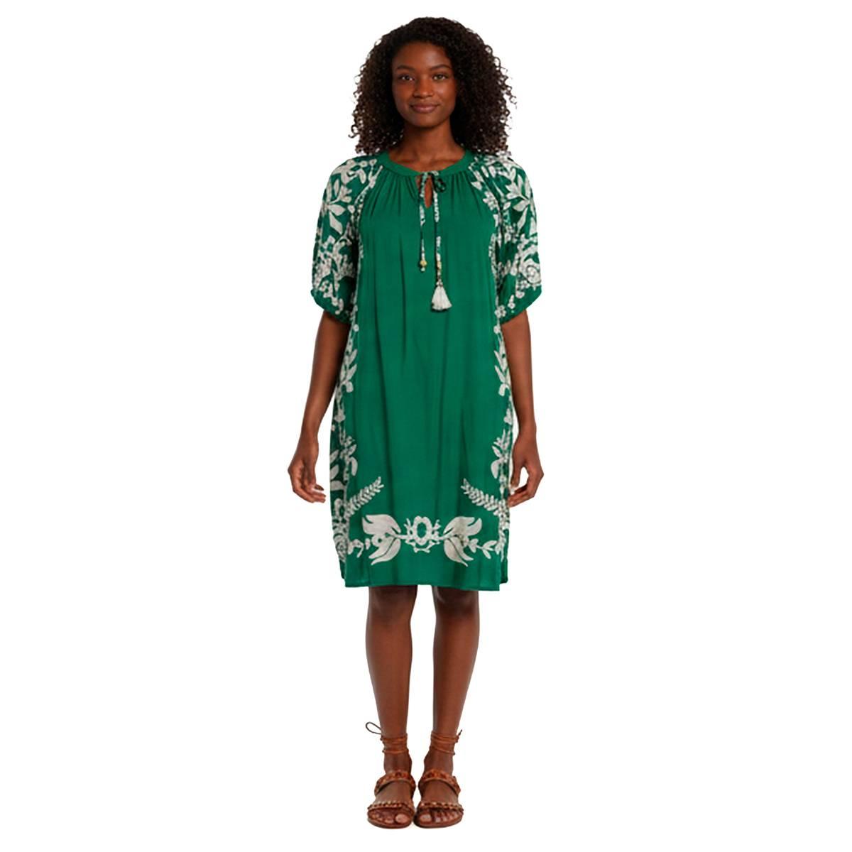 Click here for Womens Figueroa & Flower Elbow Sleeve Tie Neck Shi... prices