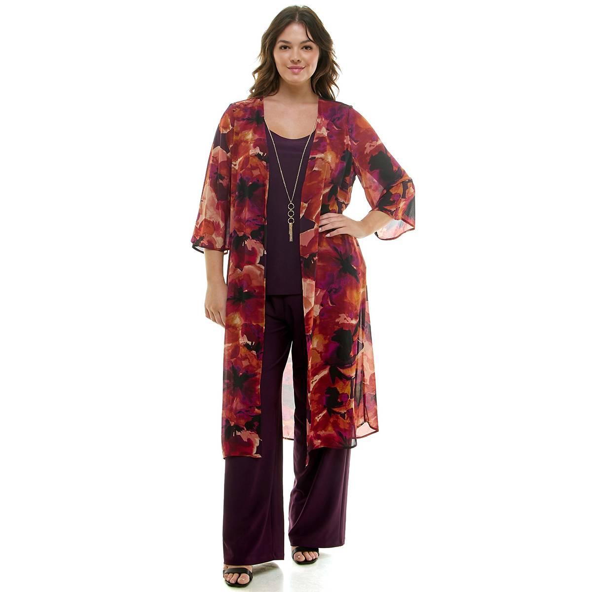 Click here for Plus Size Sara Michelle 3/4 Sleeve Floral Jacket &... prices