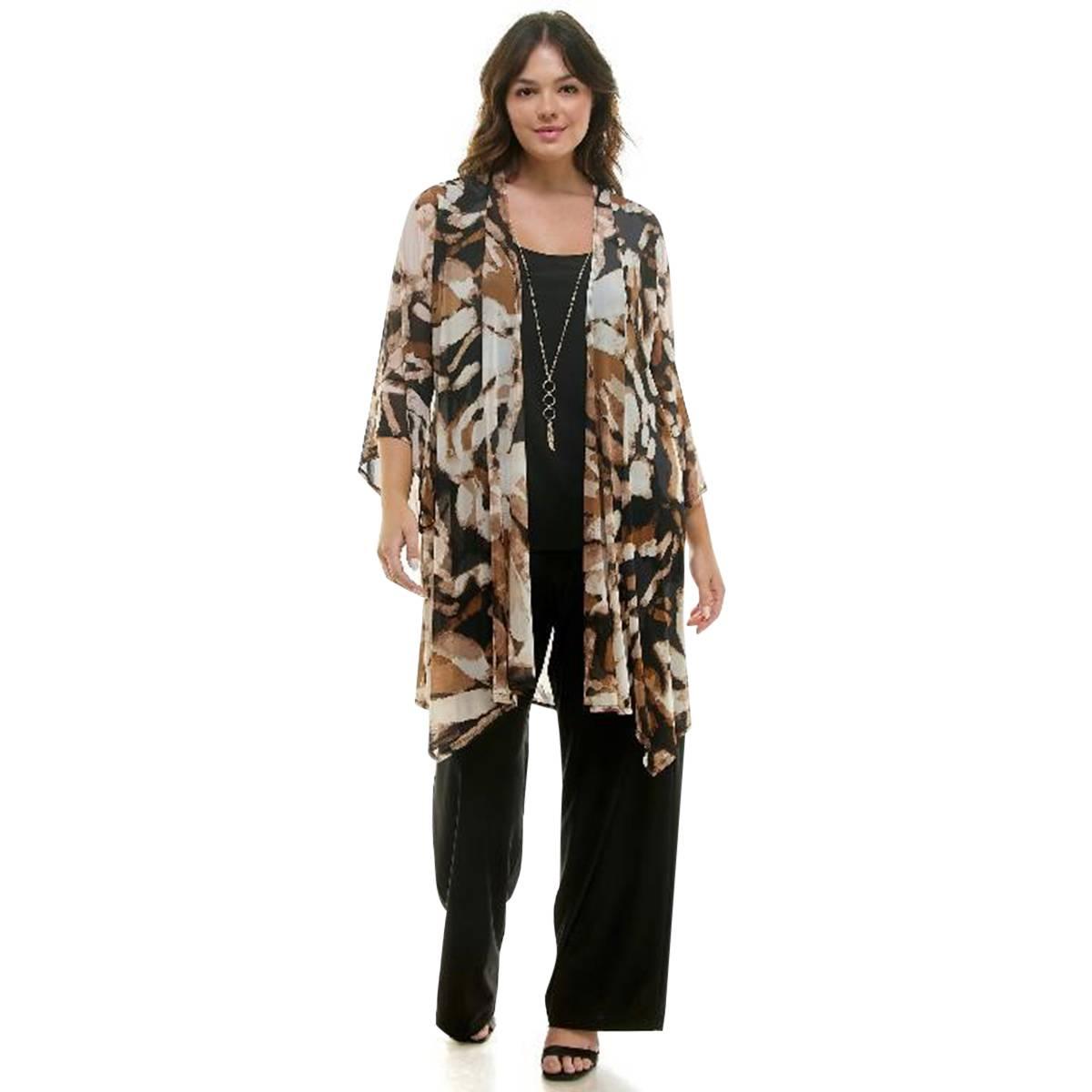 Click here for Plus Size Sara Michelle Asymmetrical Floral Jacket... prices