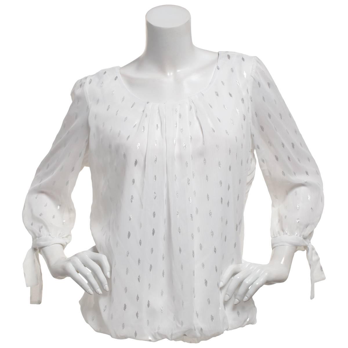 Click here for Womens Sara Michelle 3/4 Chiffon Tie Sleeve Foil B... prices
