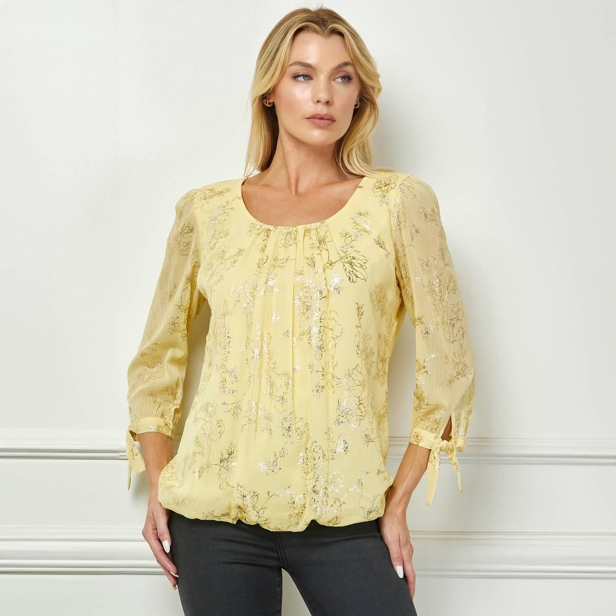 Click here for Womens Sara Michelle 3/4 Tie Sleeve Bubble Hem Flo... prices