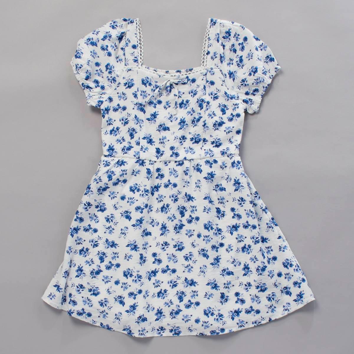 Click here for Girls (7-12) As U Wish Floral Puff Short Sleeve Ti... prices