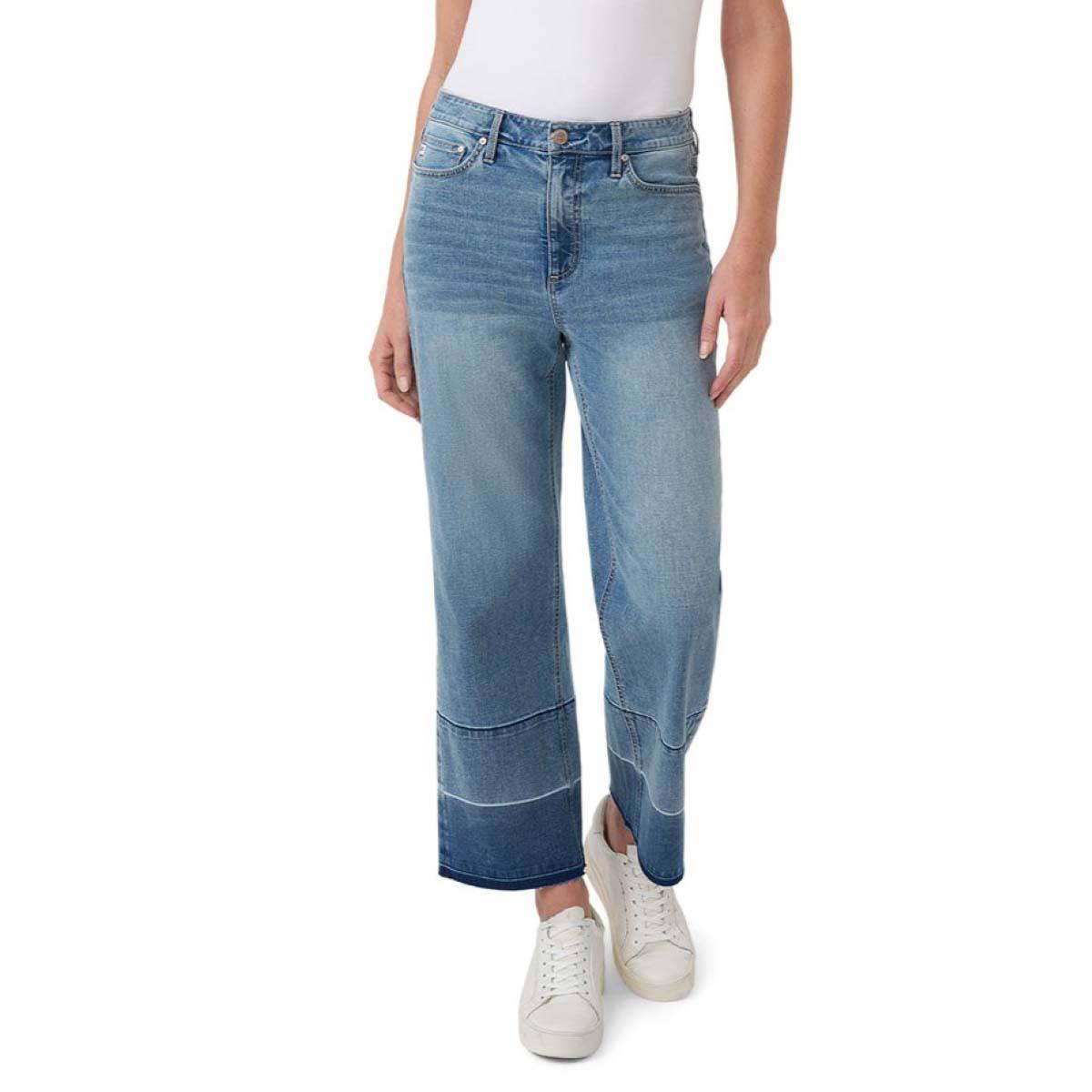 Click here for Womens Seven7 Released Hem Wide Leg Jeans prices