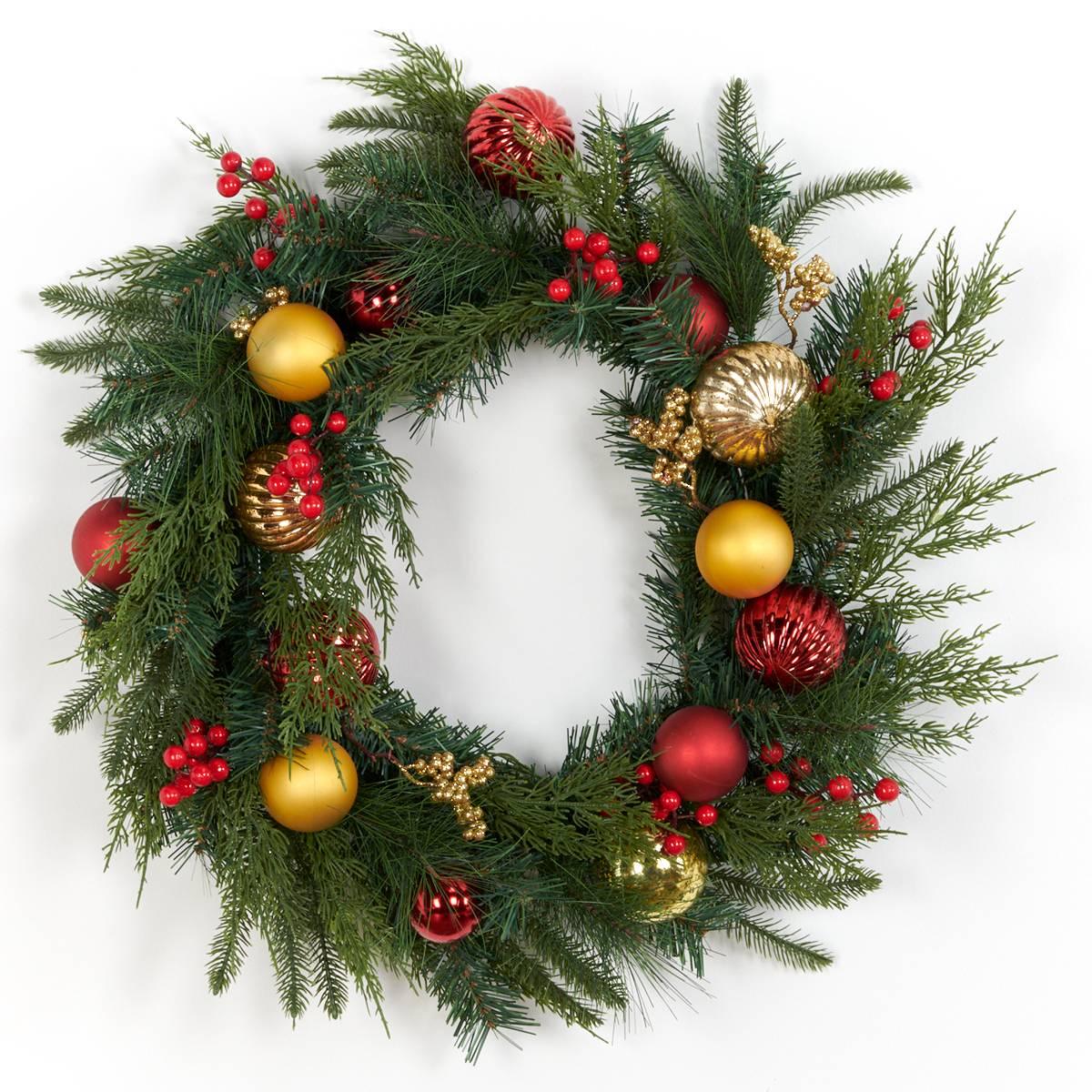 Click here for Pinecone Gold Wreath 24in. prices