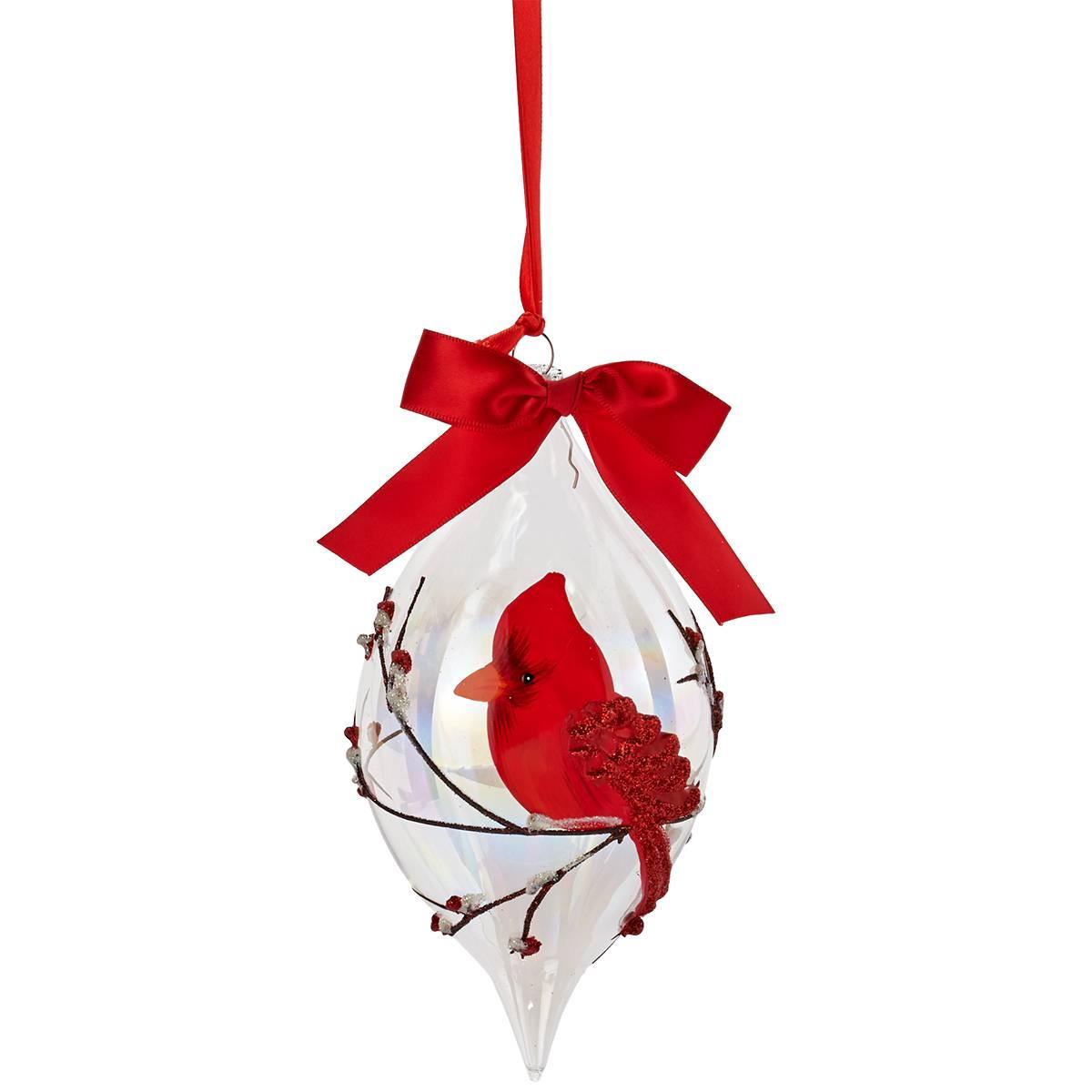 Click here for Glass Cardinal & Red Bow Ornament prices