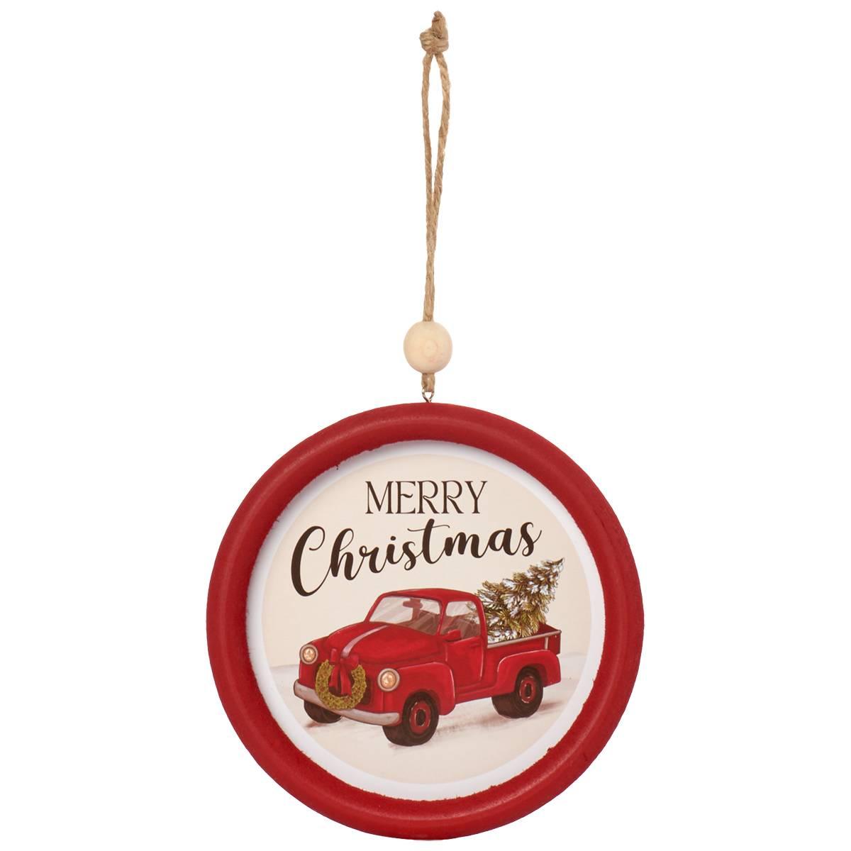 Click here for Merry Christmas with Truck Disc Ornament prices