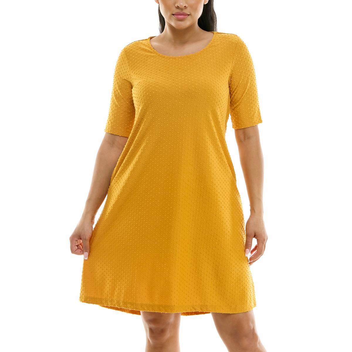 Click here for Womens Nina Leonard Elbow Sleeve Clip Dot Trapeze... prices