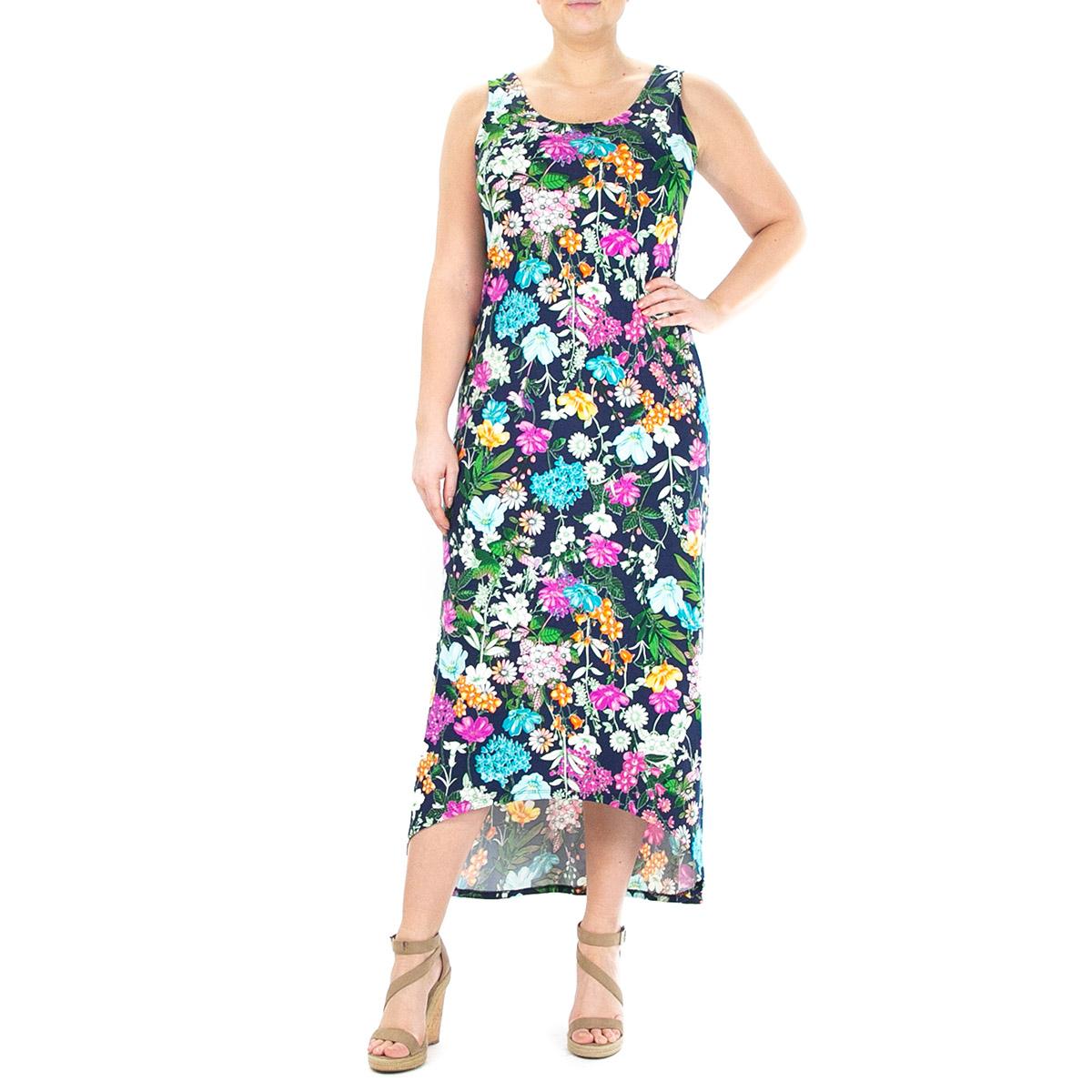 Click here for Womens Nina Leonard Sleeveless Floral Bar Back Mid... prices