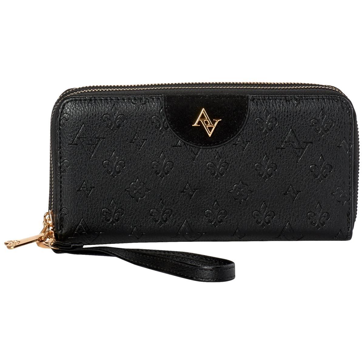 Click here for Womens Adrienne Vittadini Double Zip Embossed Wris... prices