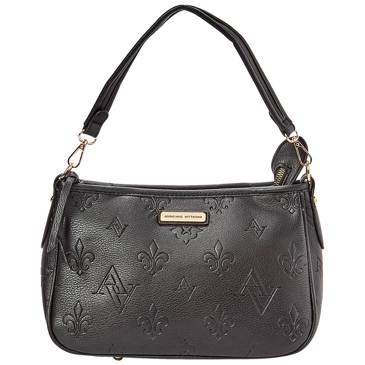 Click here for Adrienne Vittadini Embossed Logo Hobo prices