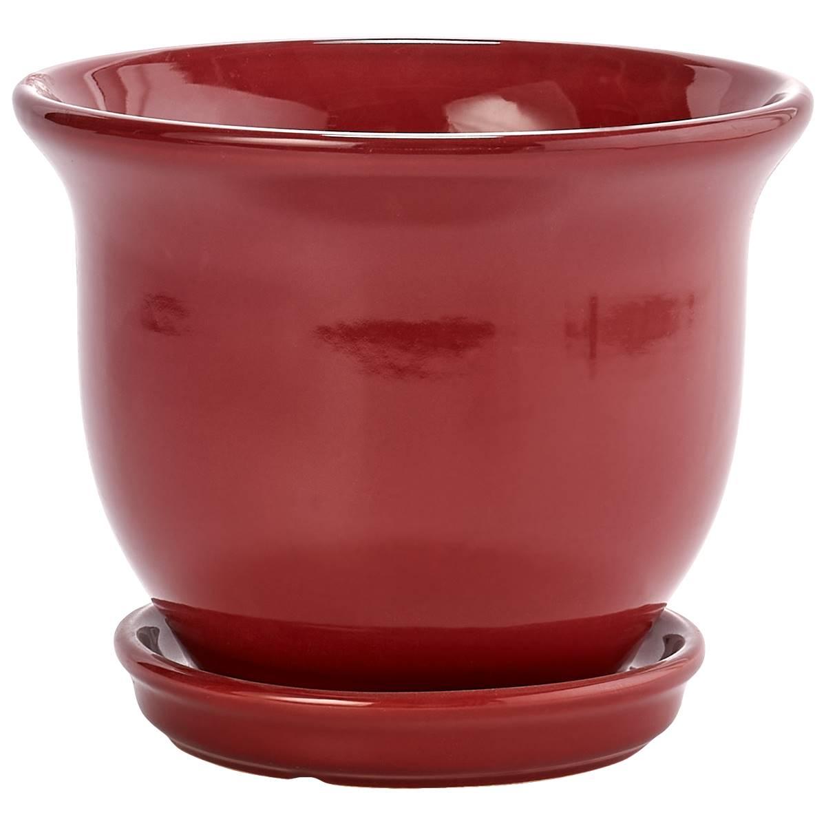 Click here for Aurora Bell Cordovan 8in. Glazed Ceramic Planter w... prices