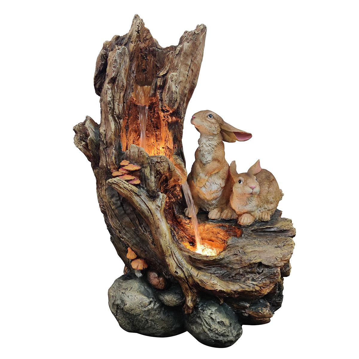 Click here for Resin Bunnies on a Tree Stump Fountain prices