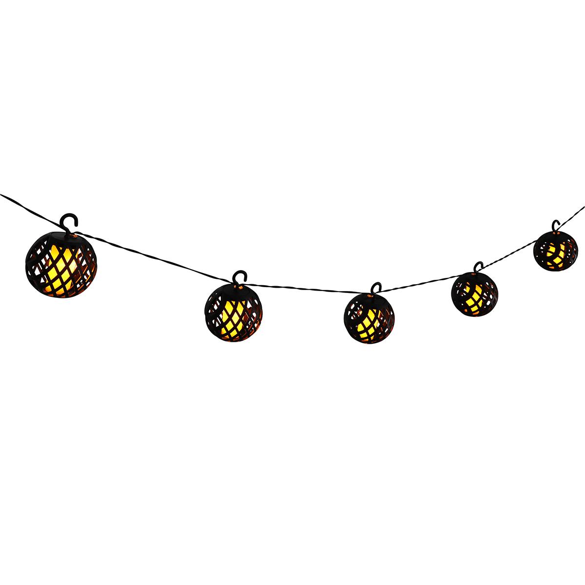 Click here for 10 Light Solar Plastic Round Cage String Lights prices