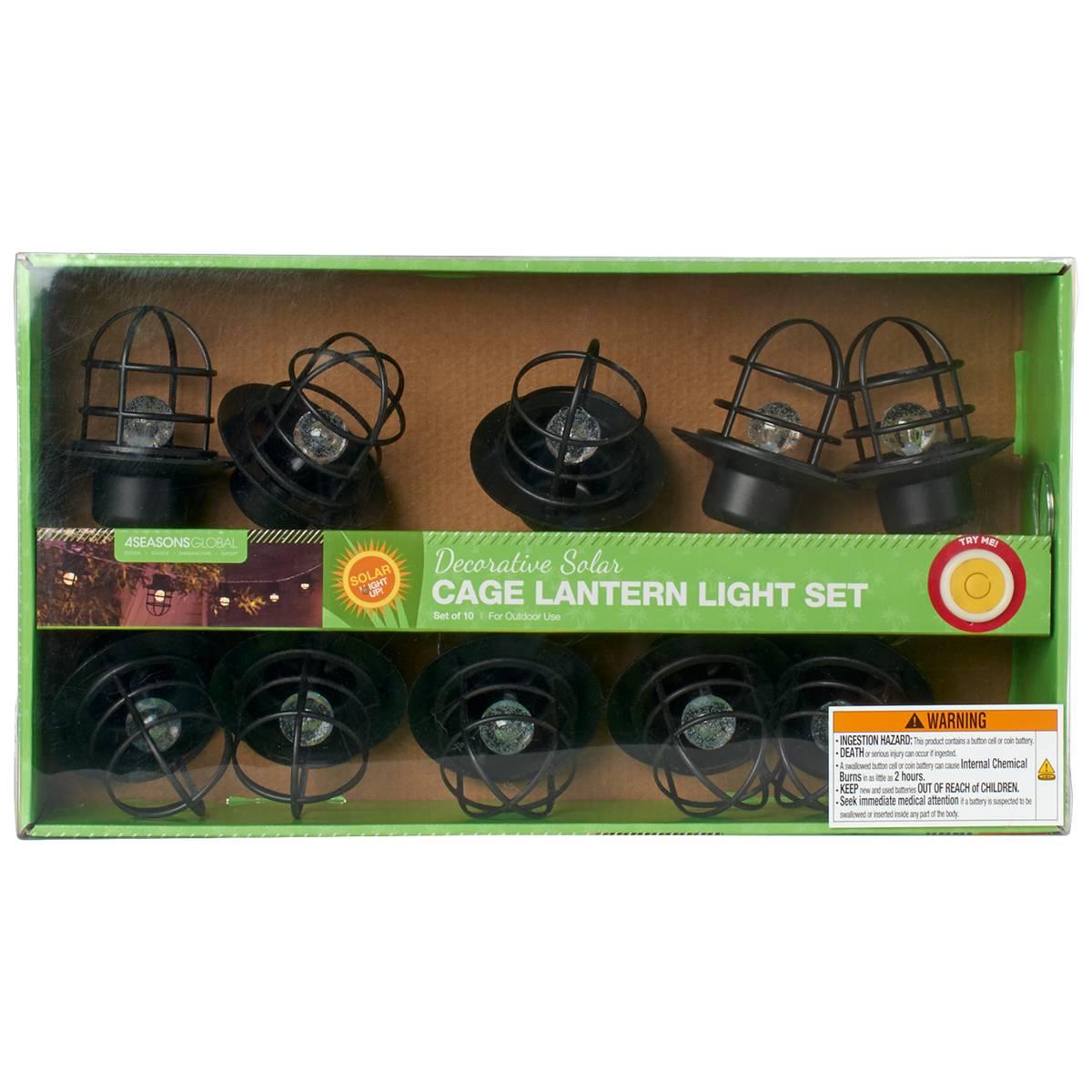 Click here for 10 Light Plastic Solar Black Lantern String Lights prices