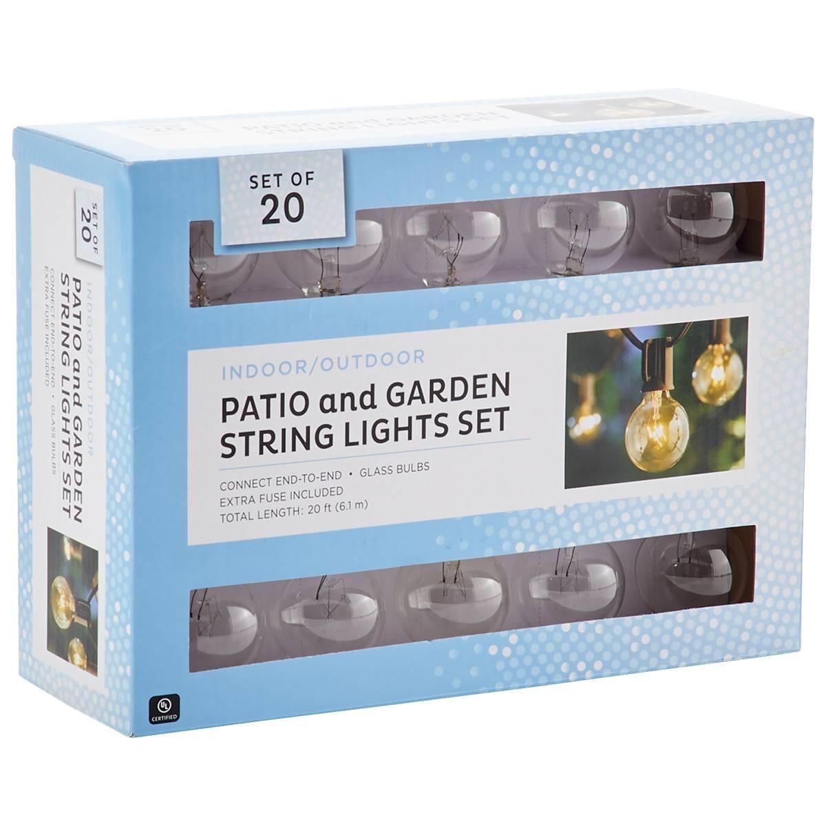 Click here for 20ct. Clear G40 Glass Globe Bulb String Lights prices