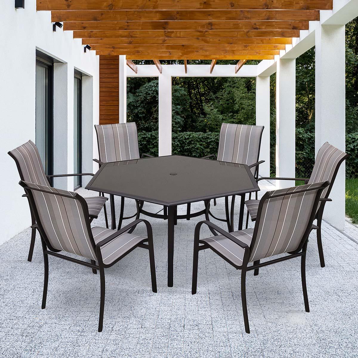 Click here for Sand Dunes 7pc. Sling Patio Dining Set prices
