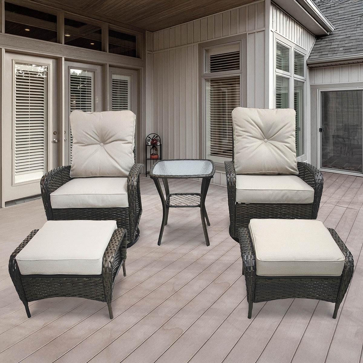 Click here for Charlotteville 5pc. Wicker Seating Set prices