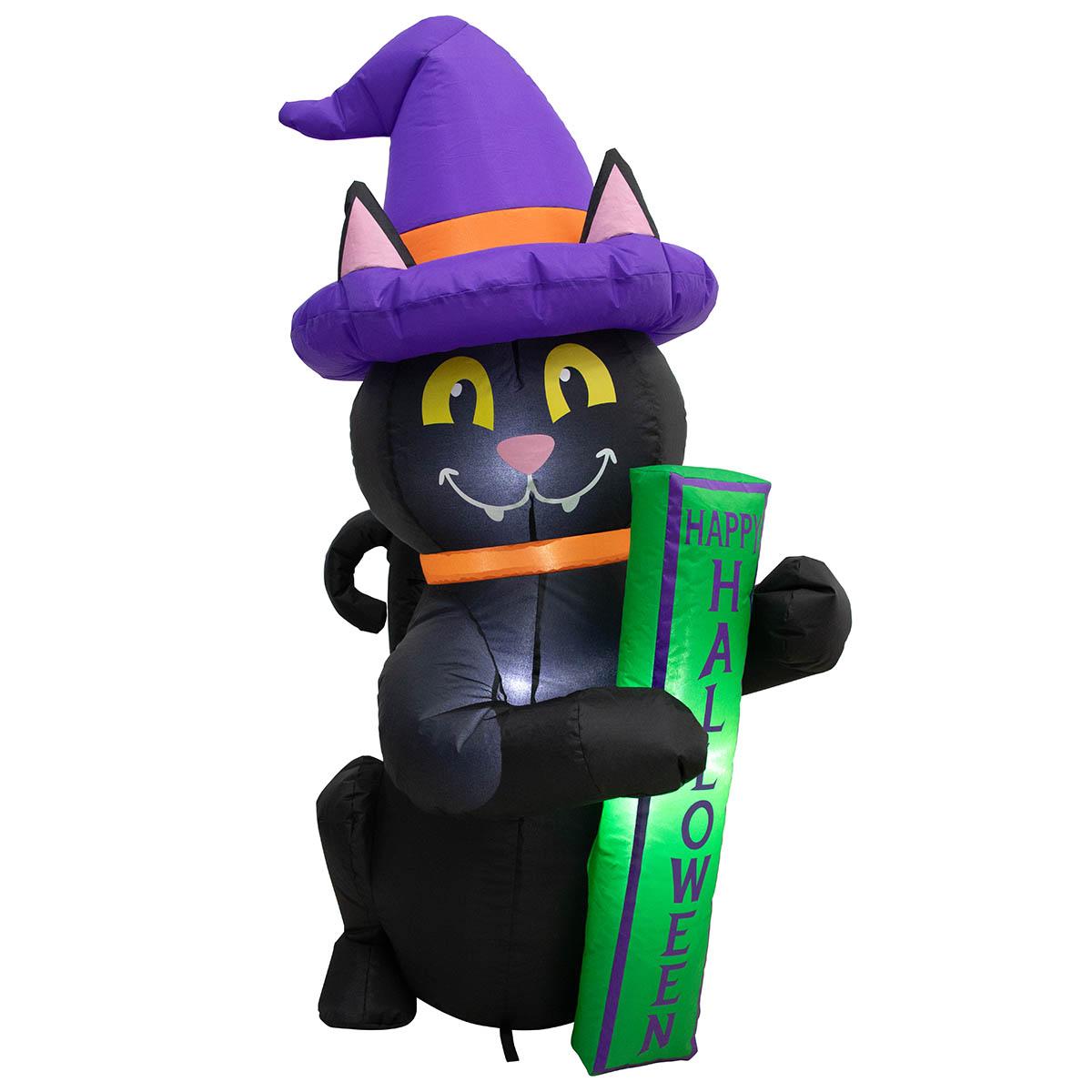 Click here for Inflatable 4ft. Cat Wearing Witch Hat prices