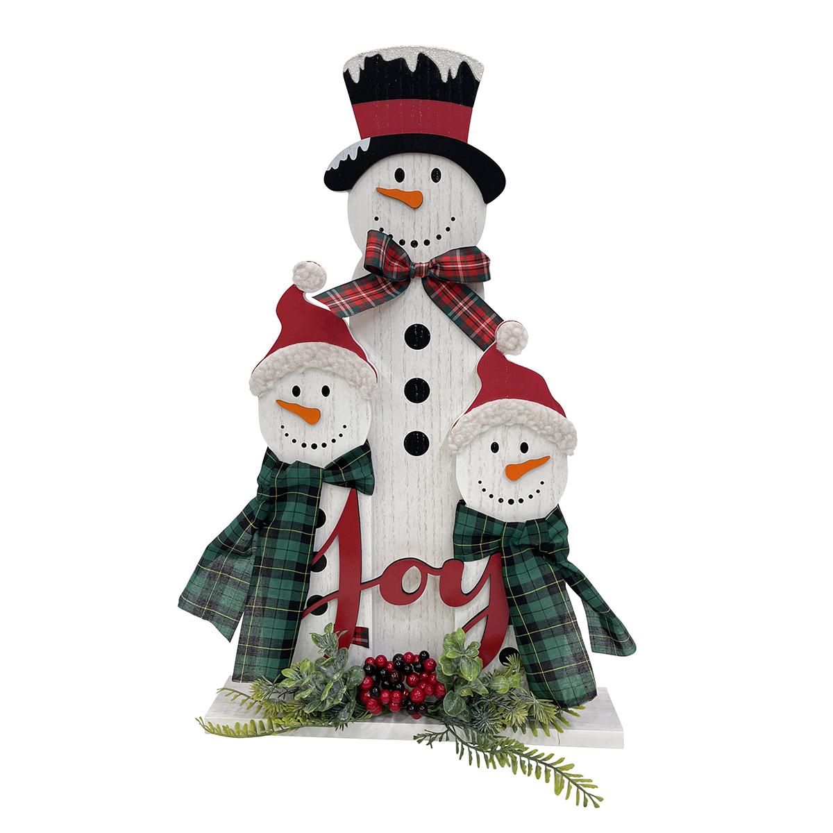 Click here for Wooden Snowman Trio With JOY Phrase in Cursive prices