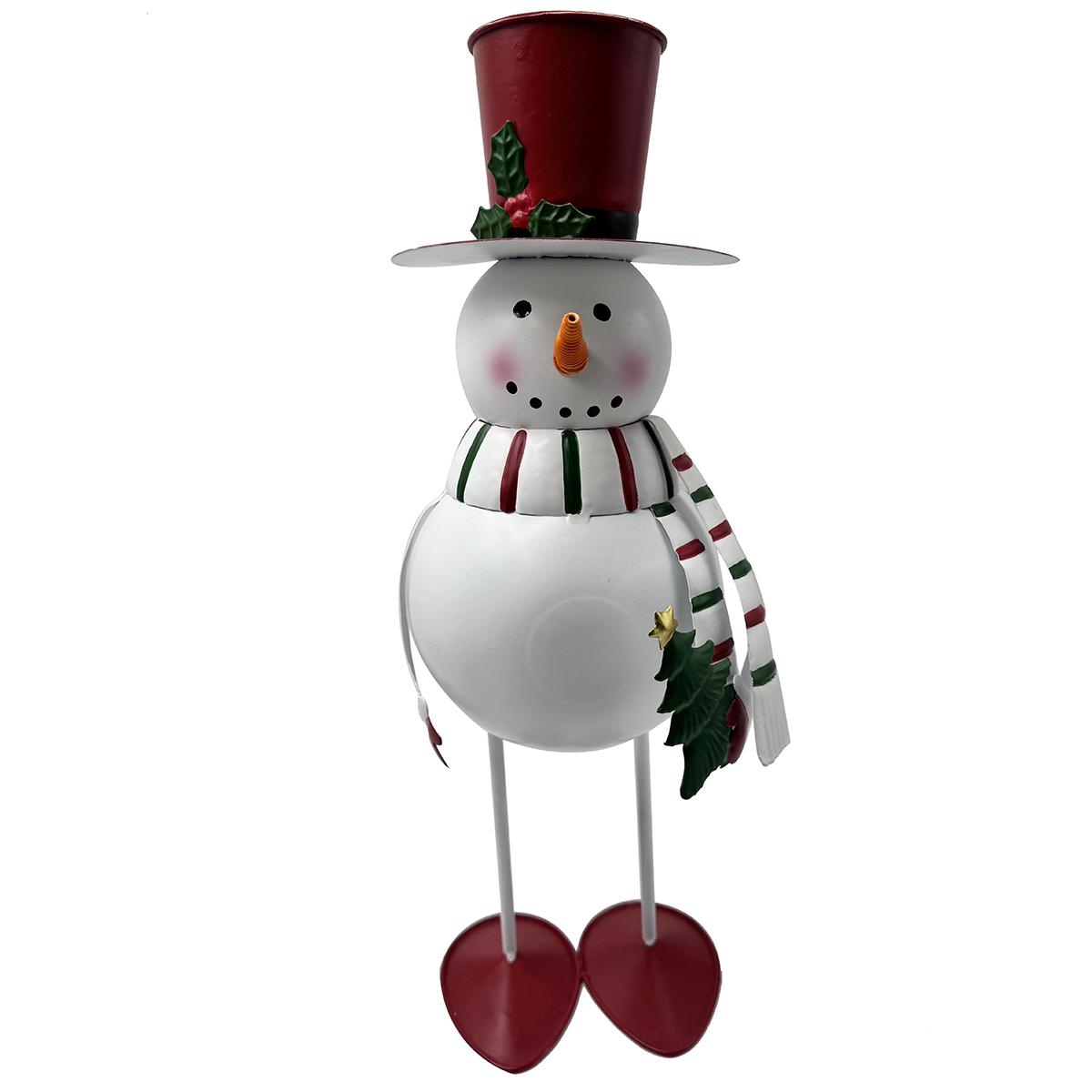 Click here for Metal Snowman with Top Hat & Scarf - 15in. prices