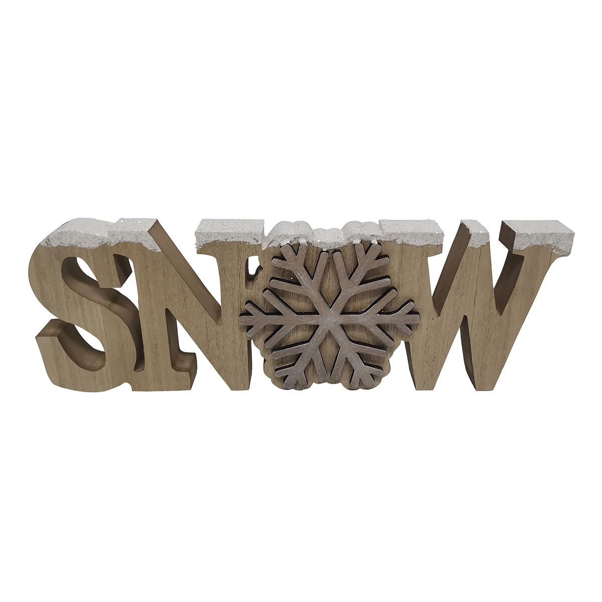 Click here for SNOW Word with Snowflake Table Top Sign prices