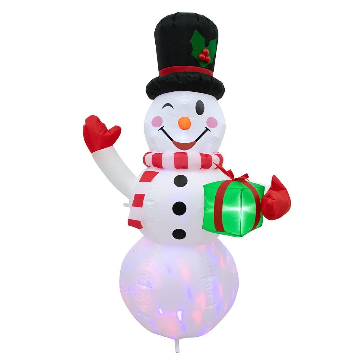 Click here for Inflatable  5ft. Snowman with Gift prices