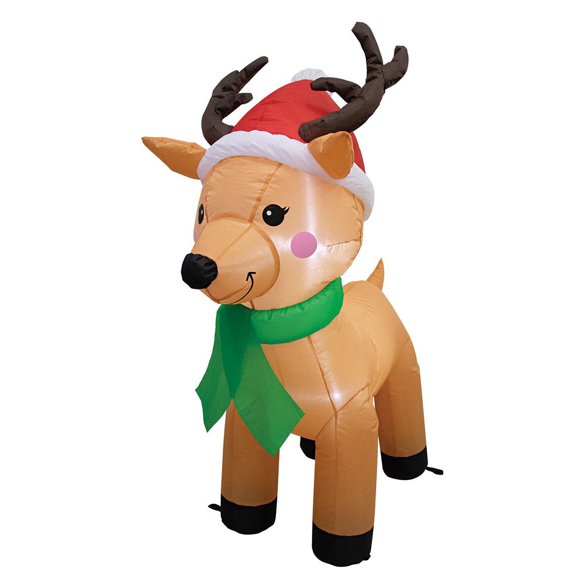 Click here for Inflatable 4ft. Reindeer with Santa Hat prices