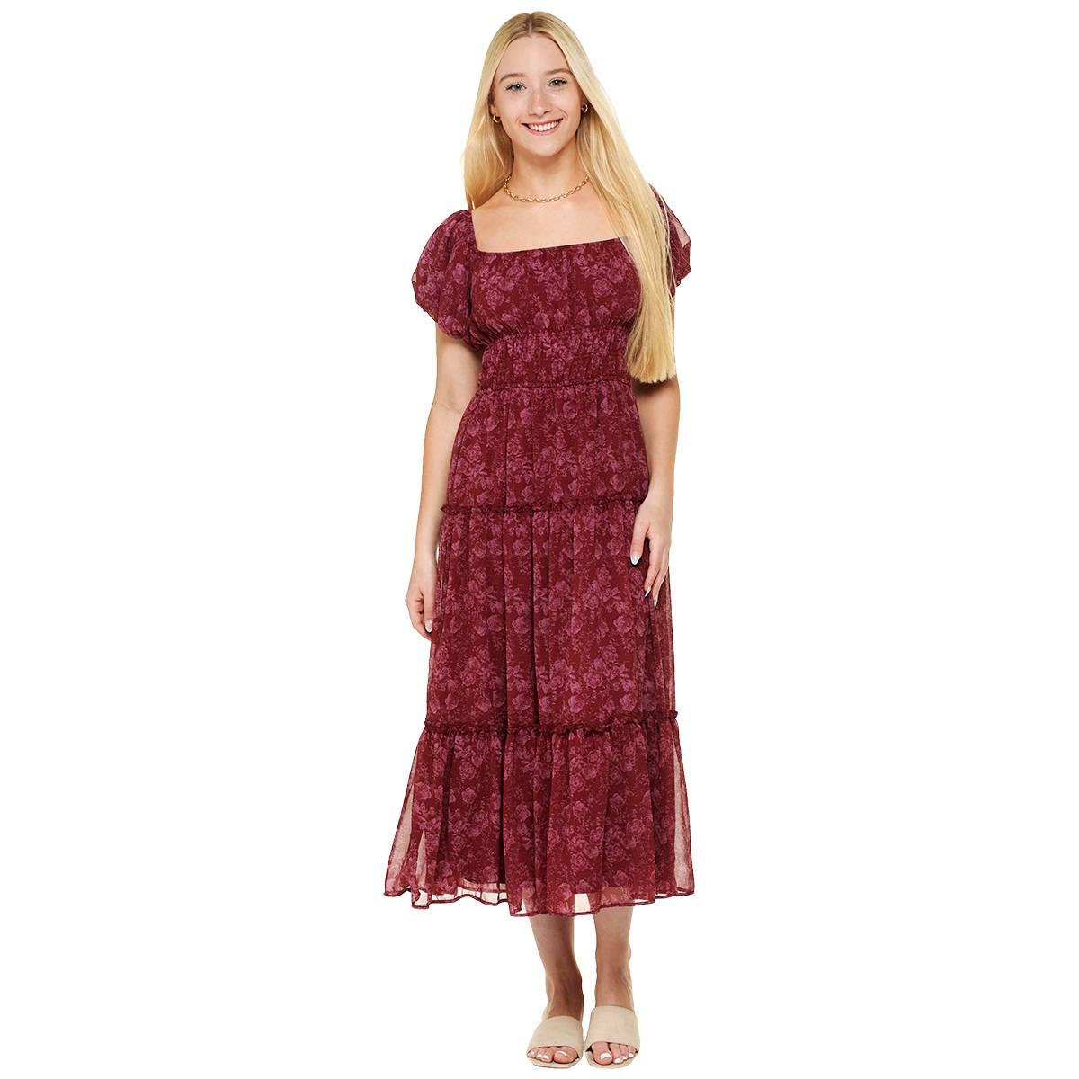 Click here for Juniors Trixxi Shadow Garden Midi Dress prices