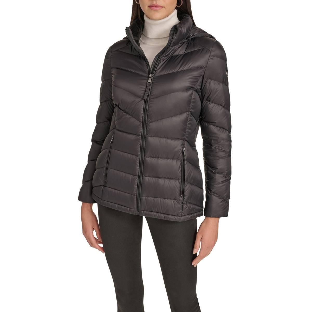 Click here for Womens Calvin Klein Short Down Packable Jacket prices