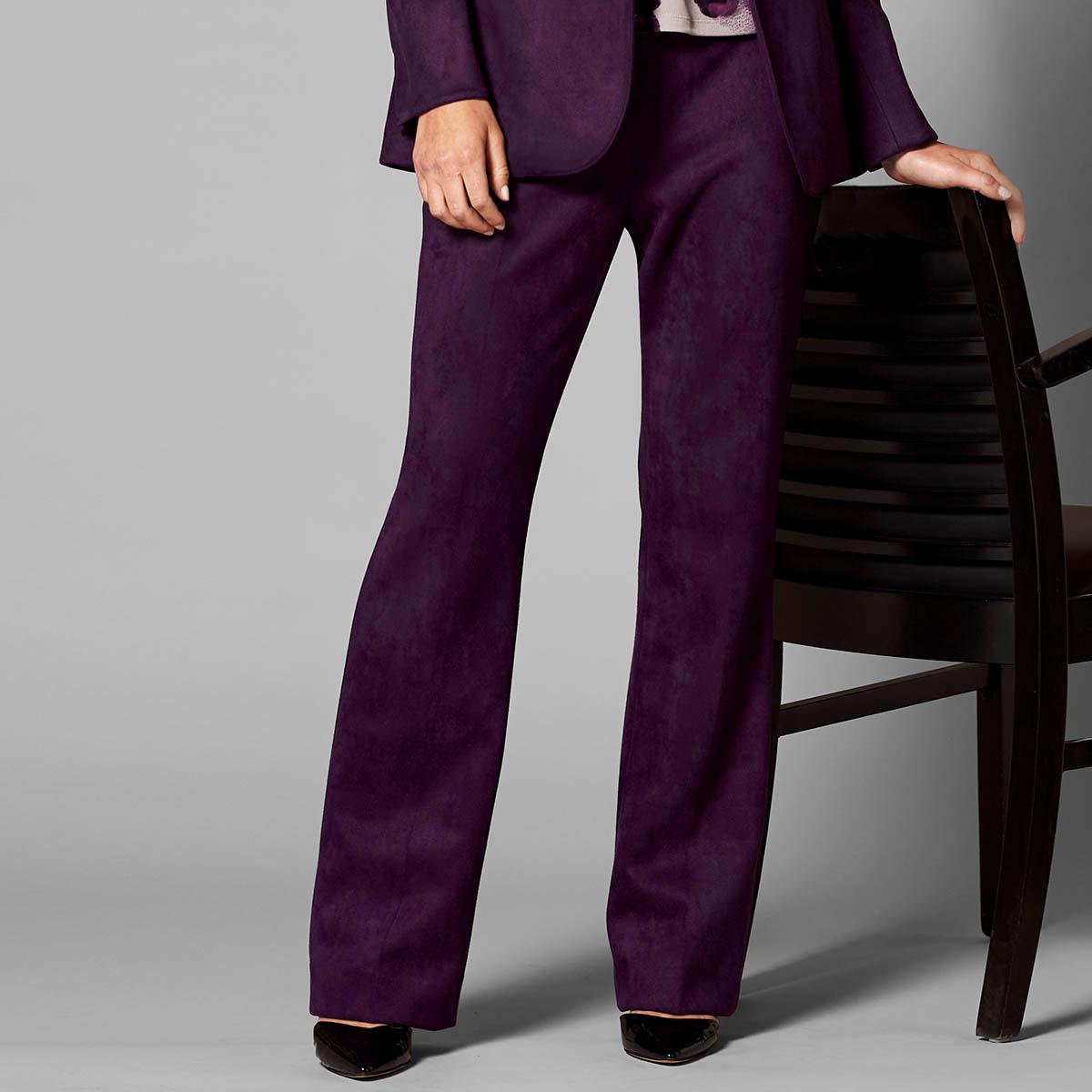 Calvin Klein Womens Modern-Fit Pants - Aubergine